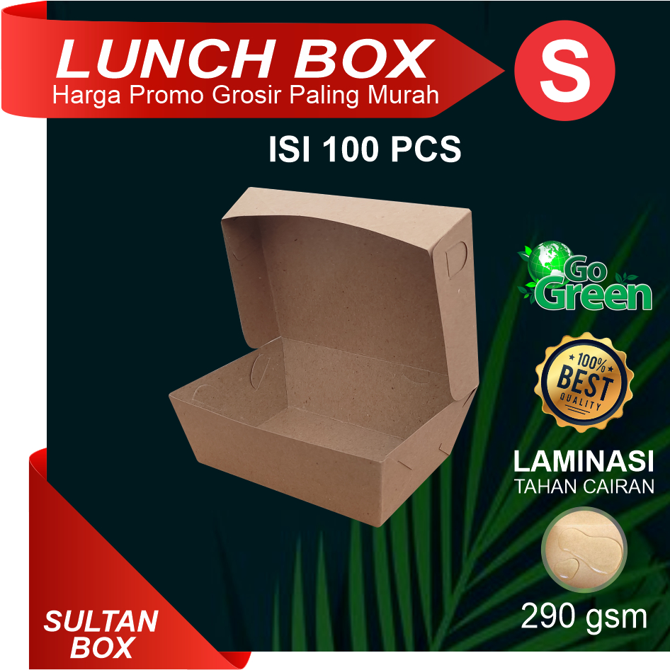 Jual LUNCH BOX S 290 gsm PAKET HEMAT(100 PCS)DUS SIOMAY/KOTAK MAKANAN ...