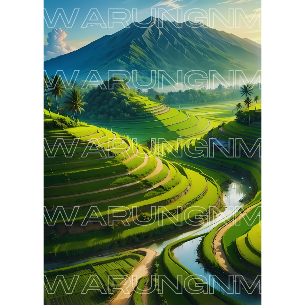 Jual Poster Ladang Sawah Bali | Shopee Indonesia