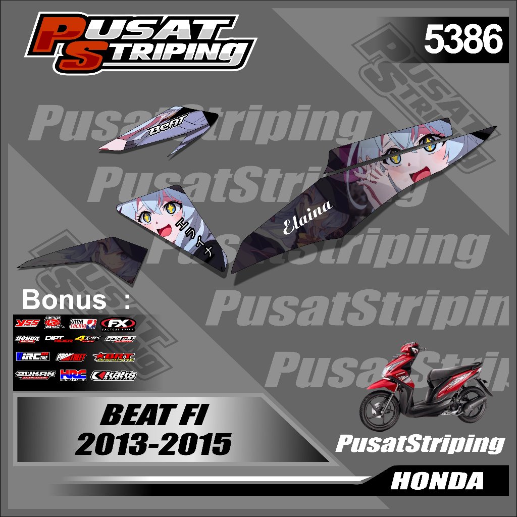 Jual 5386 STRIPING BEAT FI 2013-2015 / STRIPING BEAT DESAIN TERBARU ...