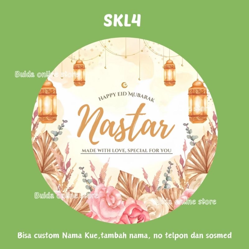 Jual Label Sticker Stiker Kue Lebaran Nastar kuker kukis dekorasi segel ...