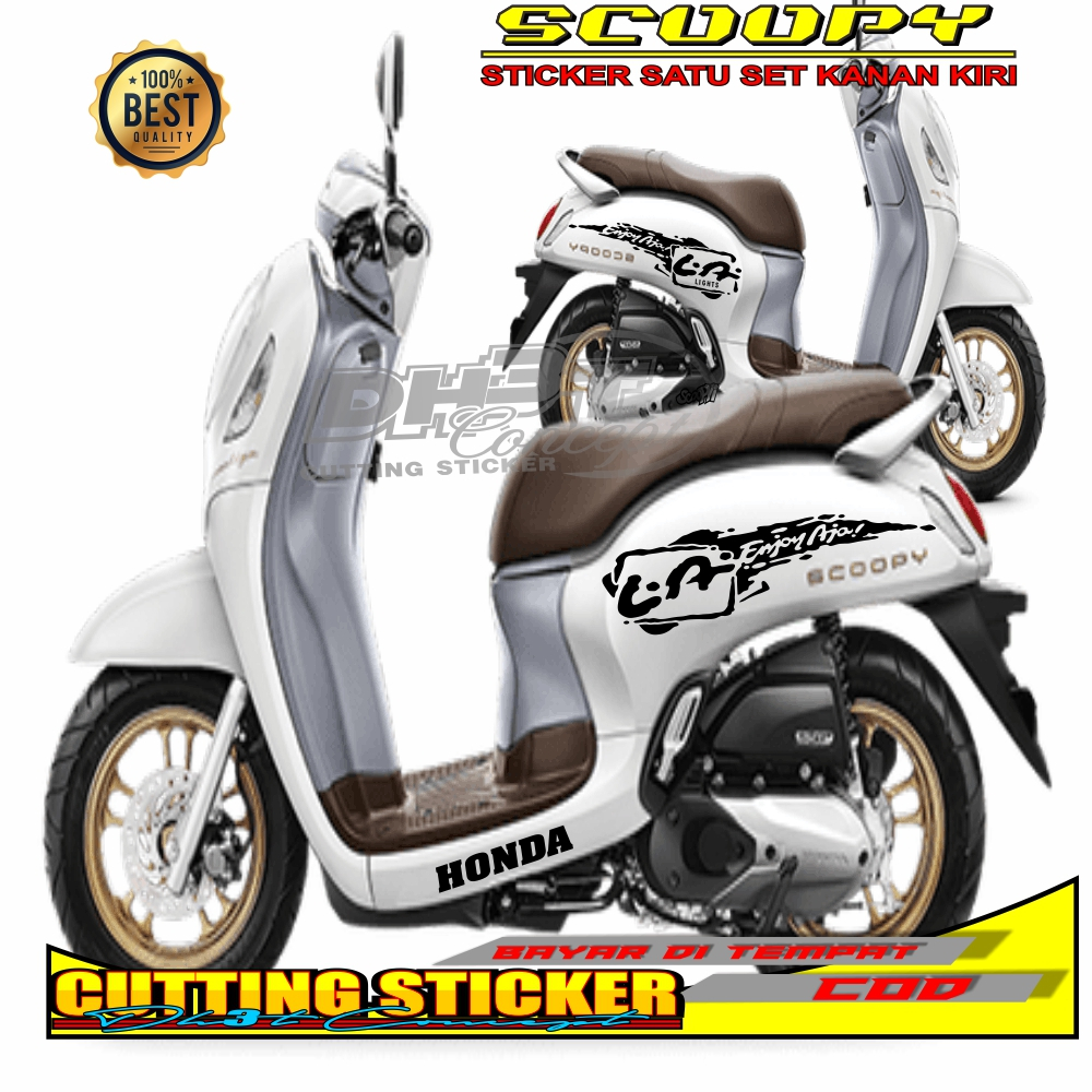 Jual STICKER STRIPING SCOOPY ENJOY AJA CUTTING STICKER SCOOPY PRESTIGE ...