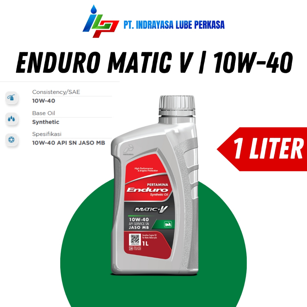 Jual Enduro MATIC V | 10W-40 1 Liter (isi 6 Botol) | Shopee Indonesia