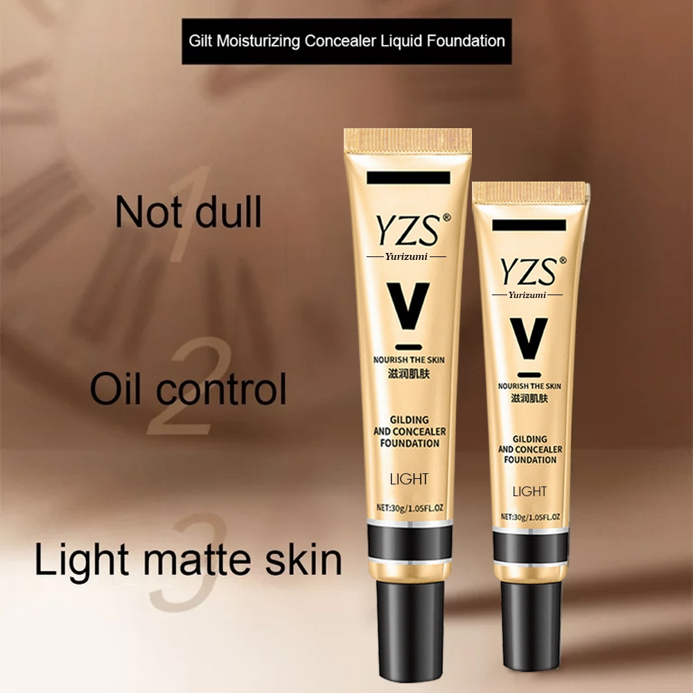Jual YZS Foudation Matte Cover Liquid Foundation Natural Tahan Hingga ...