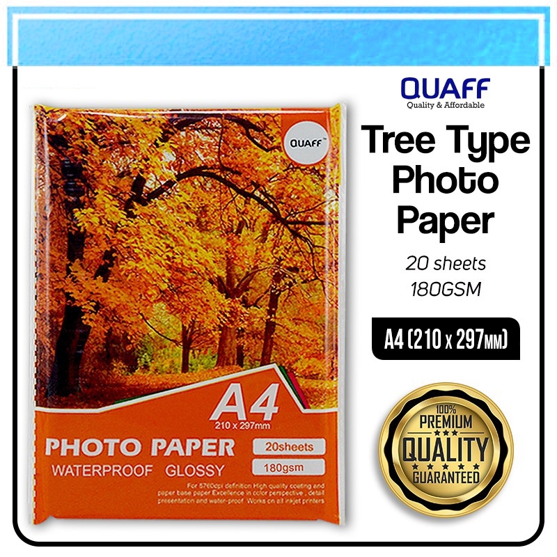 Jual QUAFF Tree Tipe Kertas Foto No Back Printing 3R 4R 5R A4 Ukuran ...