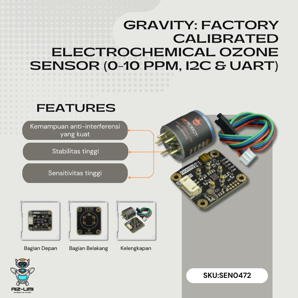Jual Gravity: Factory Calibrated Electrochemical Ozone Sensor | Shopee ...