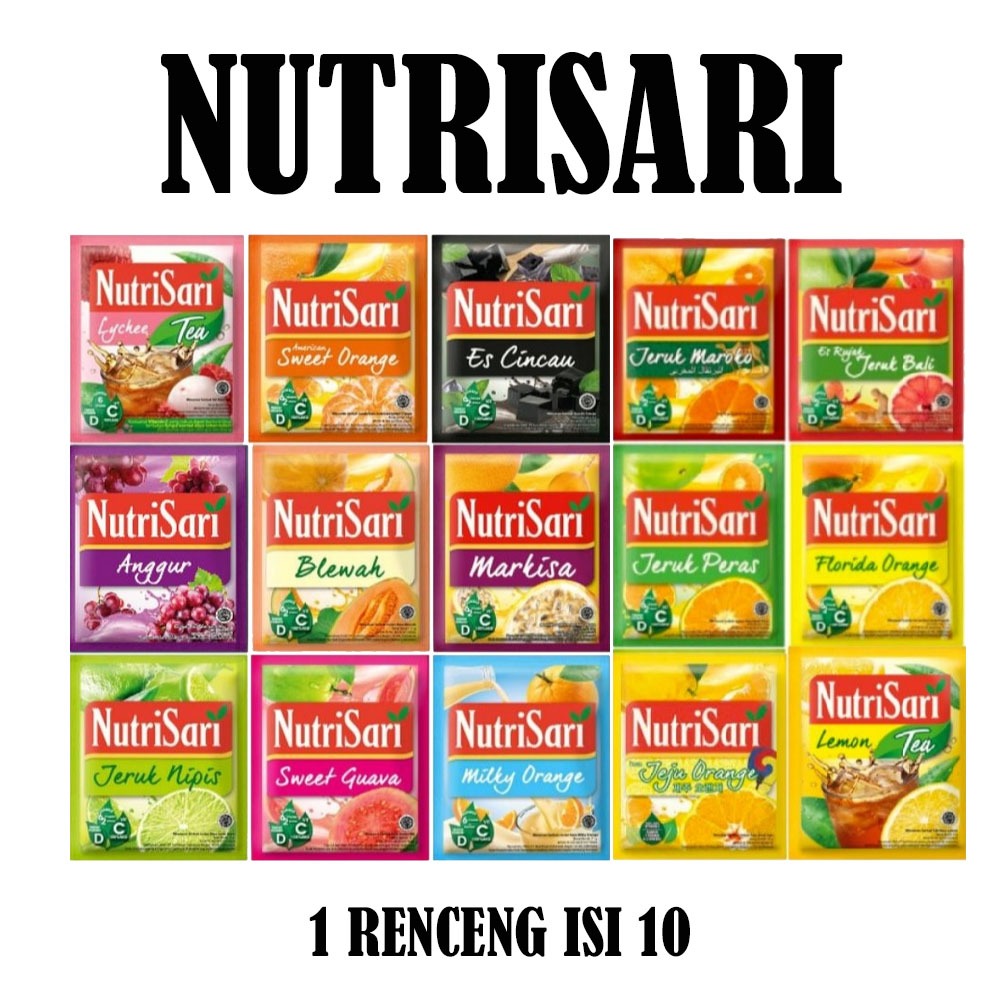 Jual NUTRISARI RENCENG ISI 10 | Shopee Indonesia