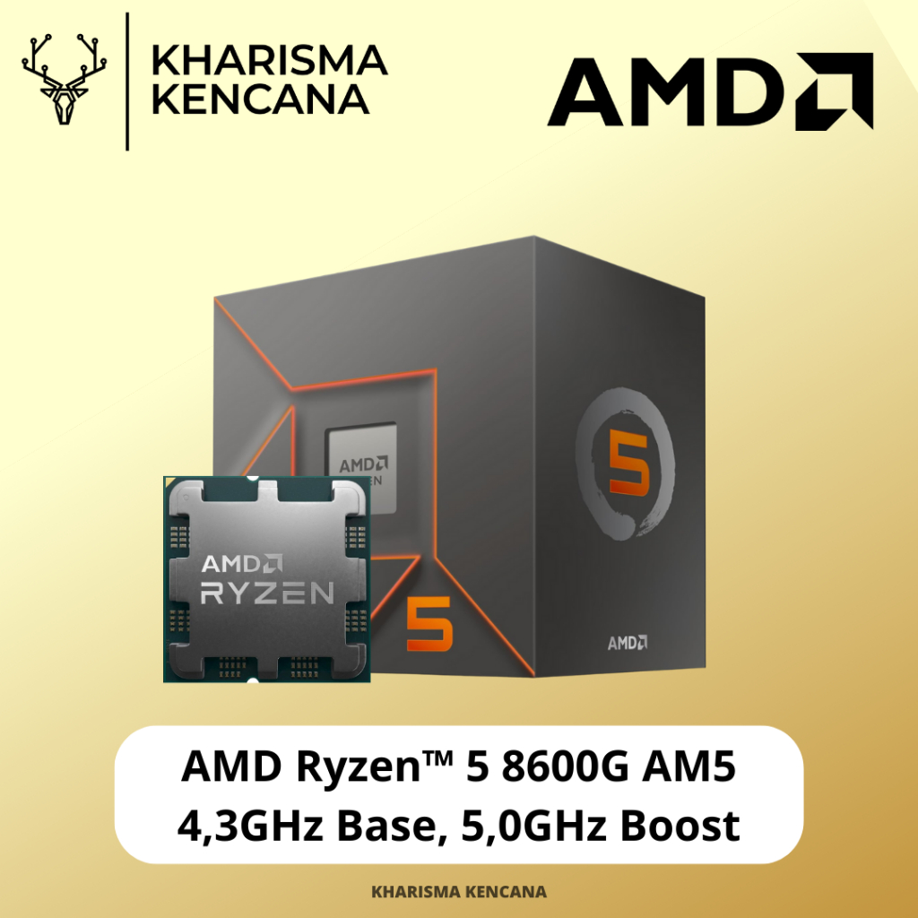 Jual AMD RYZEN 5 8600G AM5 PROCESSOR 6C 12T 4,3GHz Base, 5,0GHz Boost | Shopee Indonesia