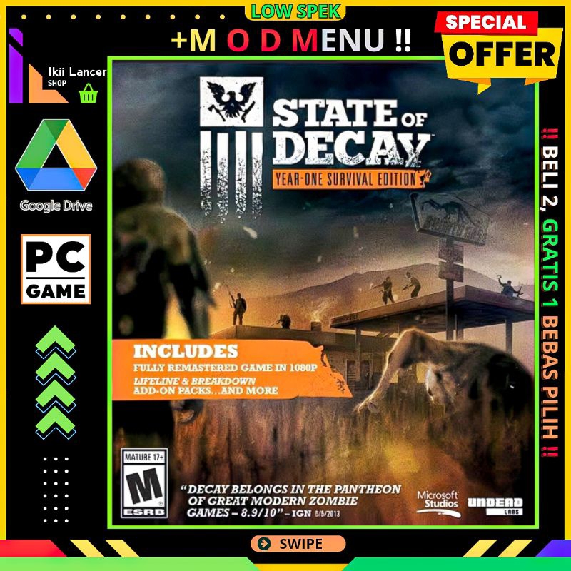 Jual State of Decay YOSE Day One Edition - PC LAPTOP GAMES - CARA ...
