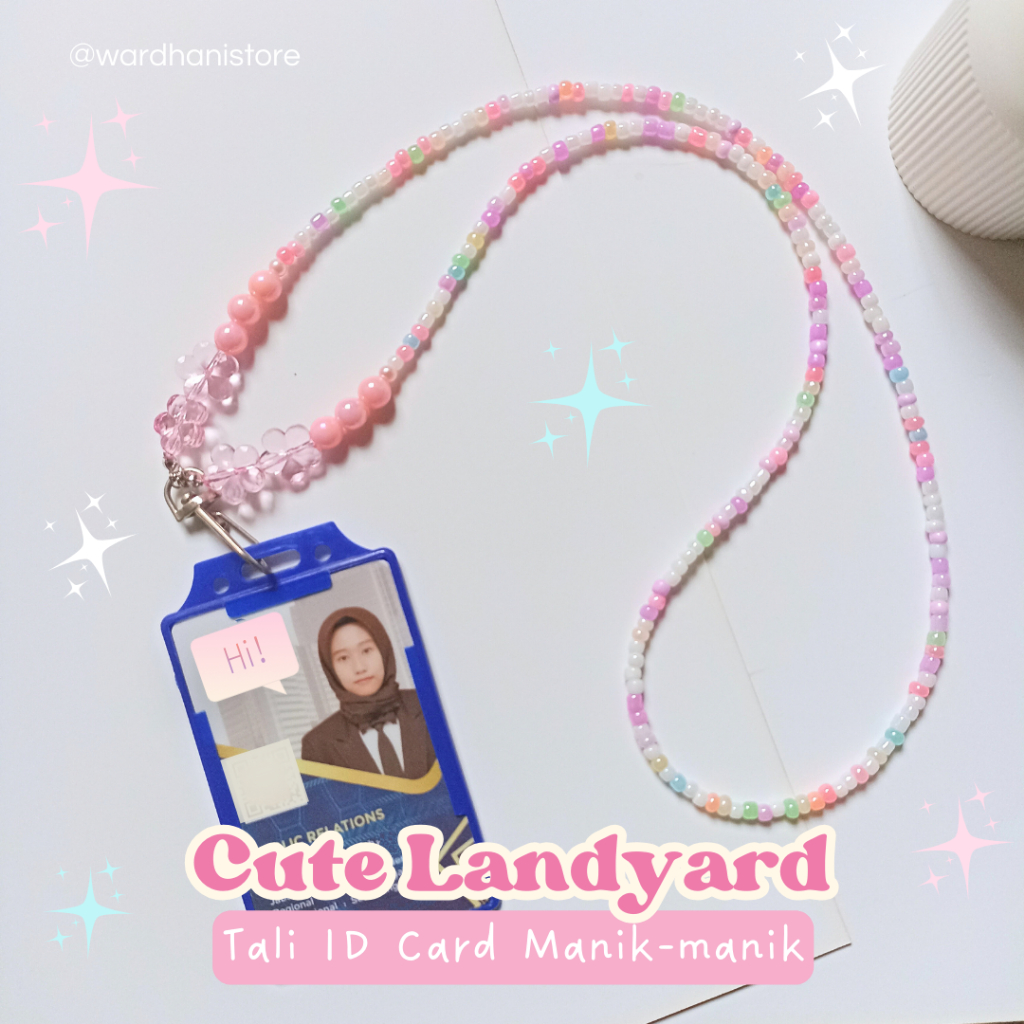 Jual LANYARD ID CARD HANDMADE | Tali ID Card Manik-manik | Shopee Indonesia