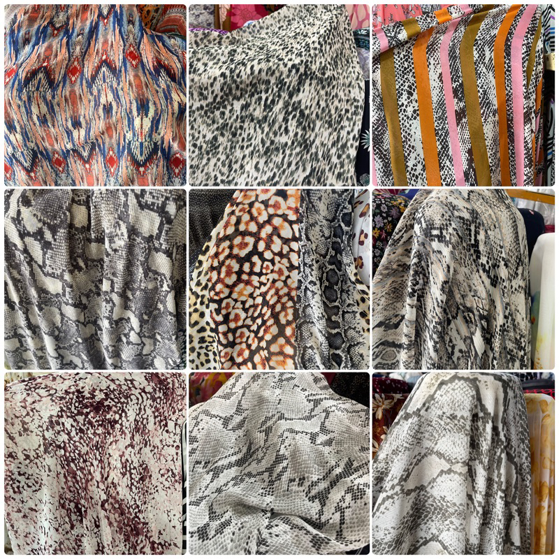 Jual KAIN ANIMAL PRINT - KAIN MOTIF ULAR -Sifon Mid yoryu, Kain Ceruty ...