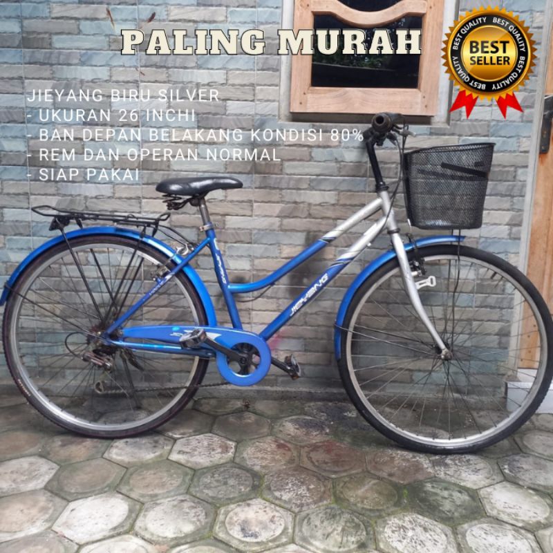 Jual Sepeda wanita cewek perempuan keranjang dewasa ukuran 26 bekas ...