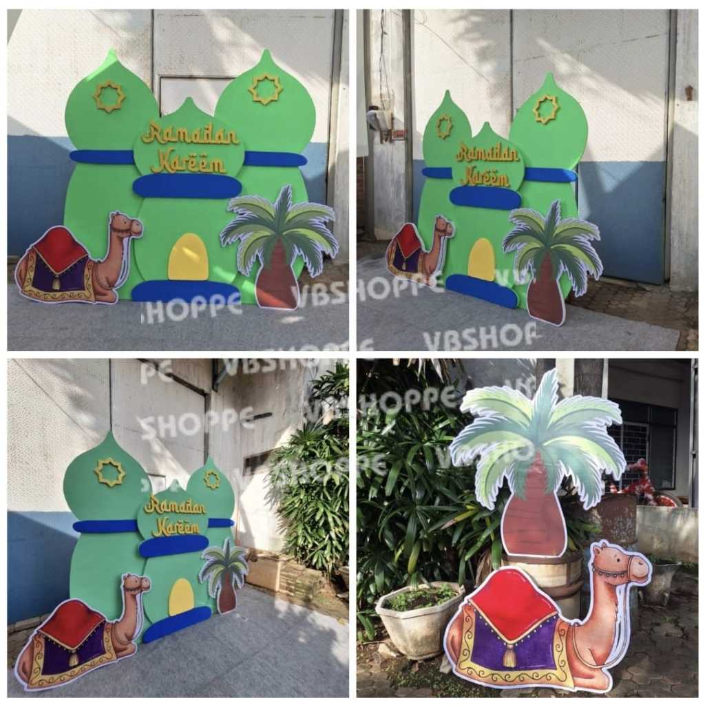 Jual SUPER JUMBO BACKDROP KUBAH UNTA POHON KURMA RAMADAN KAREEM PERNAK ...