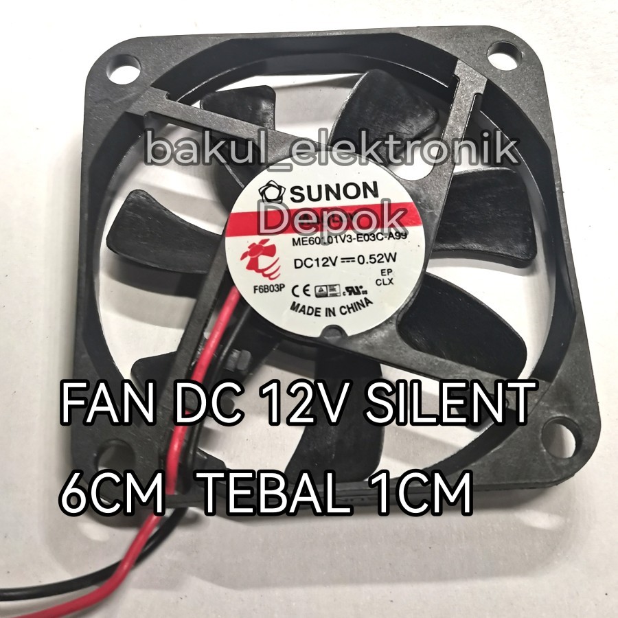 Jual FAN KIPAS 12V TIPIS 6CM X 1CM | Shopee Indonesia