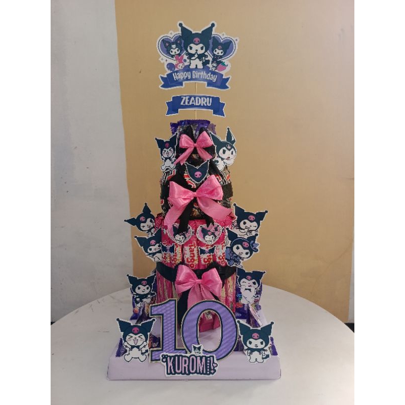 Jual Snack Tower Frozen Custom Ulang tahun | Kuromi snack Tower ...