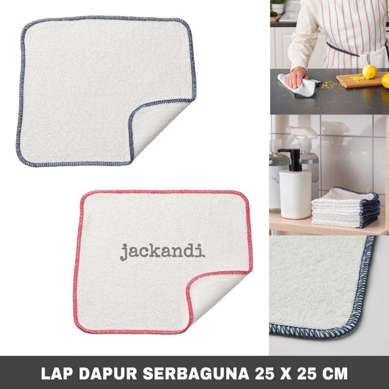 Jual Kain Lap Piring 25x25 cm Kain Lap Dapur HILDEGUN | Shopee Indonesia
