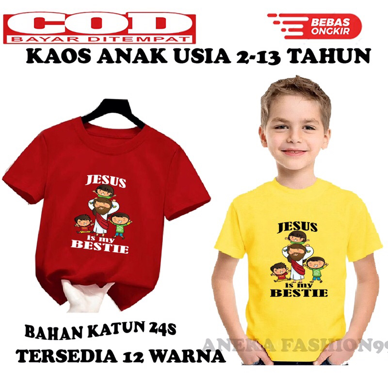 Jual KAOS ROHANI ANAK / KAOS NATAL ANAK / KAOS ROHANI KRISTEN / KAOS ...
