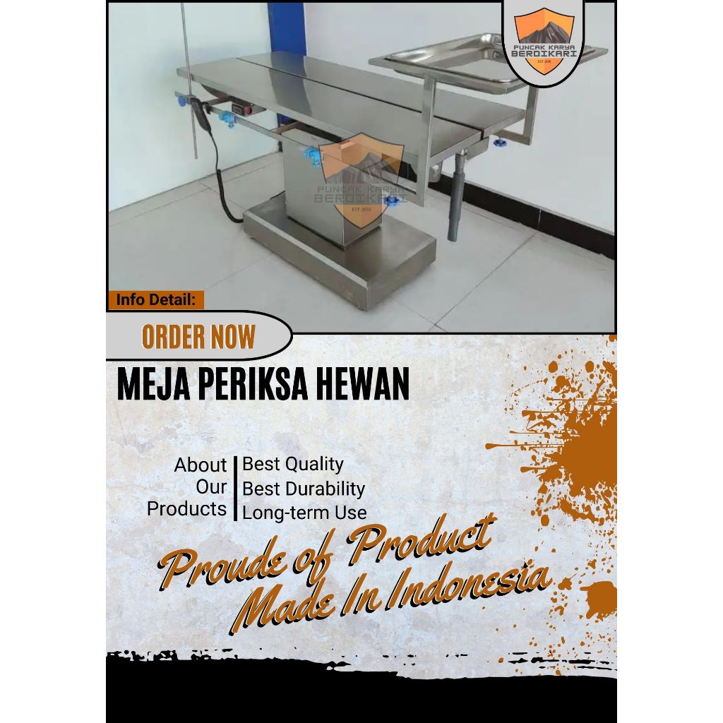 Jual Meja Periksa Hewan Elektrik - Meja Operasi Hewan Hidrolik ...