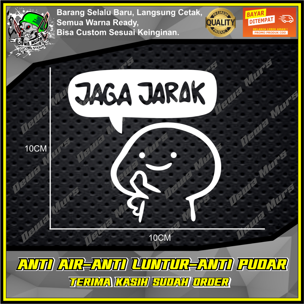 Jual Cutting Sticker MEME PENTOL JAGA JARAK Sticker Lucu Keren | Shopee ...