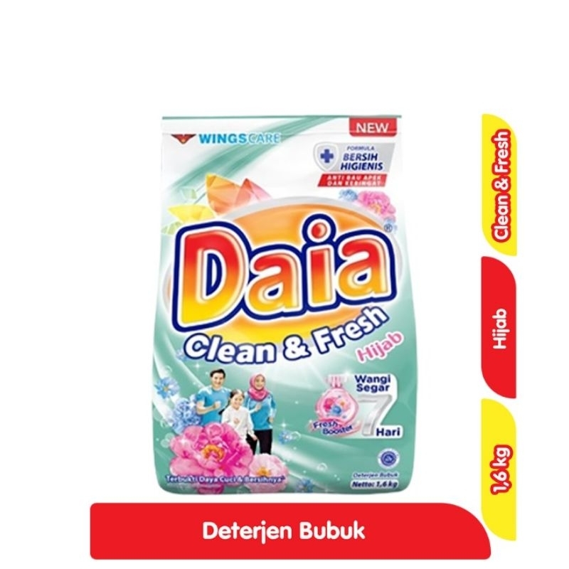 Jual Daia Deterjen Clean & Fresh Hijab 1,6kg | Shopee Indonesia