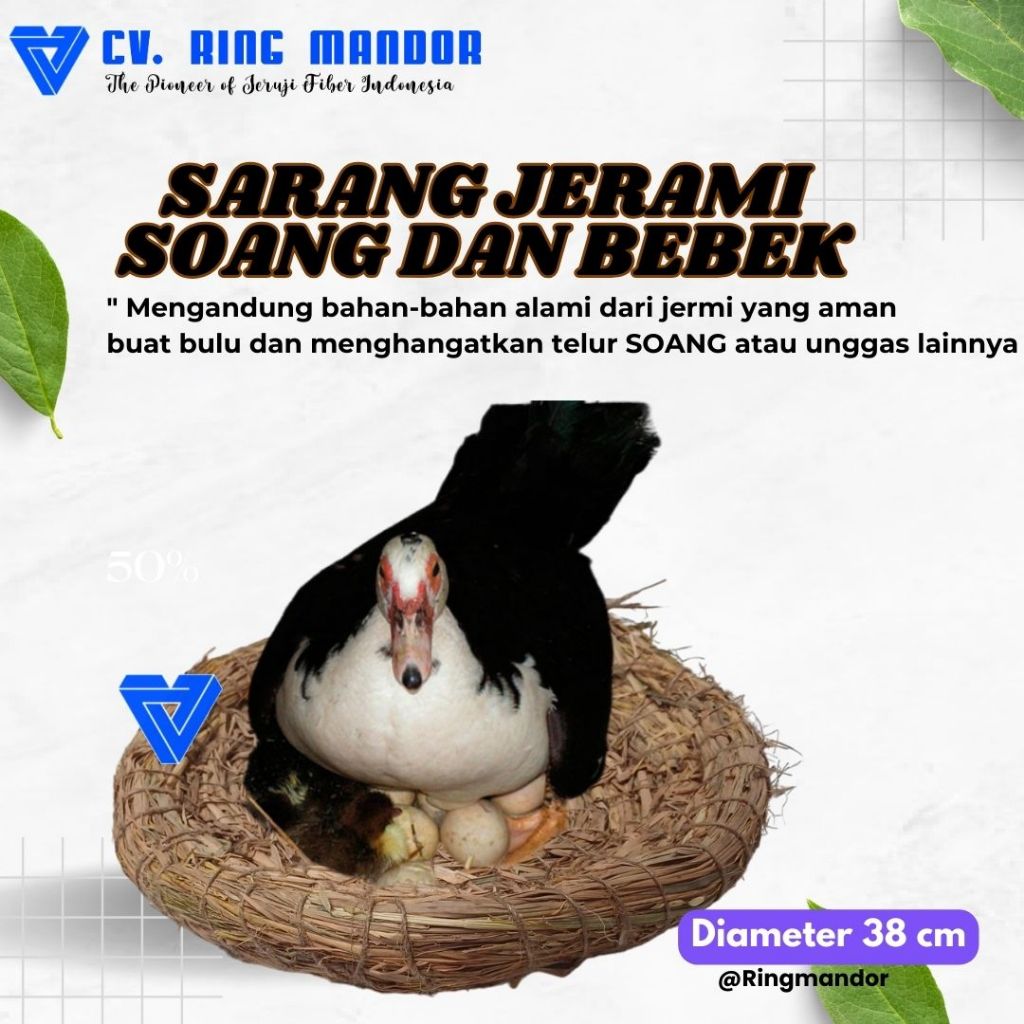 Jual sarang jerami mentok bertelor sarangan jerami entok tarangan soang ...
