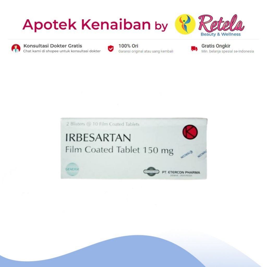 Jual IRBESARTAN 150MG 1 STRIP 10 TABLET NOVELL | Shopee Indonesia