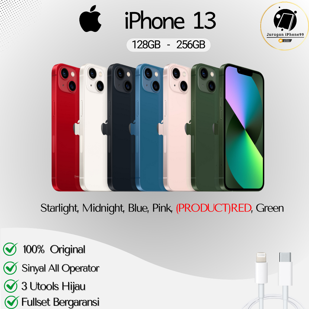 Jual iPhone 13 128GB/256GB Second Like New 100% Original Fullset Mulus Good Condition | Shopee ...