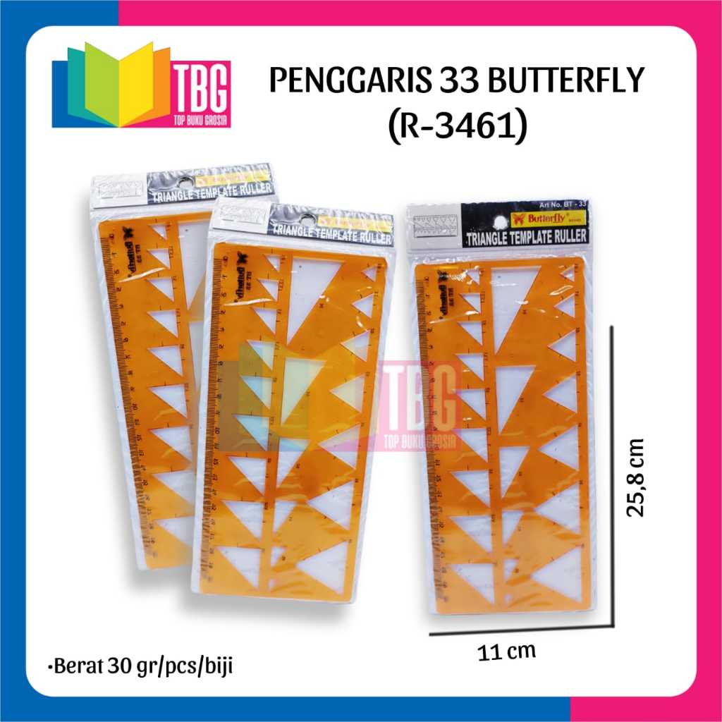 Jual 1 PCS PENGGARIS 33 BUTTERFLY/ BUTTERFLY PENGGARIS BENTUK ...