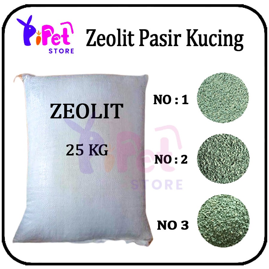 Jual Pasir Kucing ZEOLIT Kemasan 25 kg Zeolite Pasir Kucing Murah ...