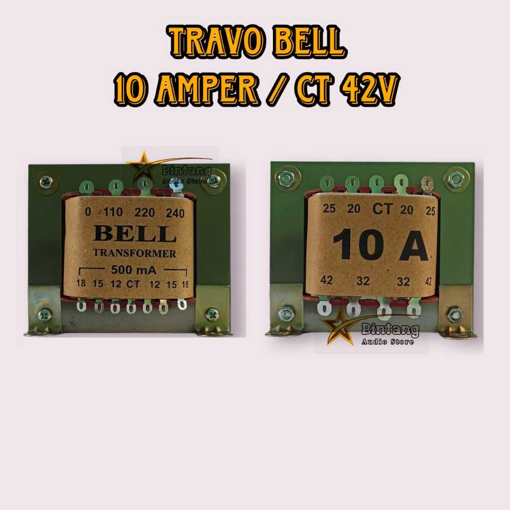 Jual Trafo BELL 10A Transformer / Travo 10 Amper CT 42V Tembaga Murni ...