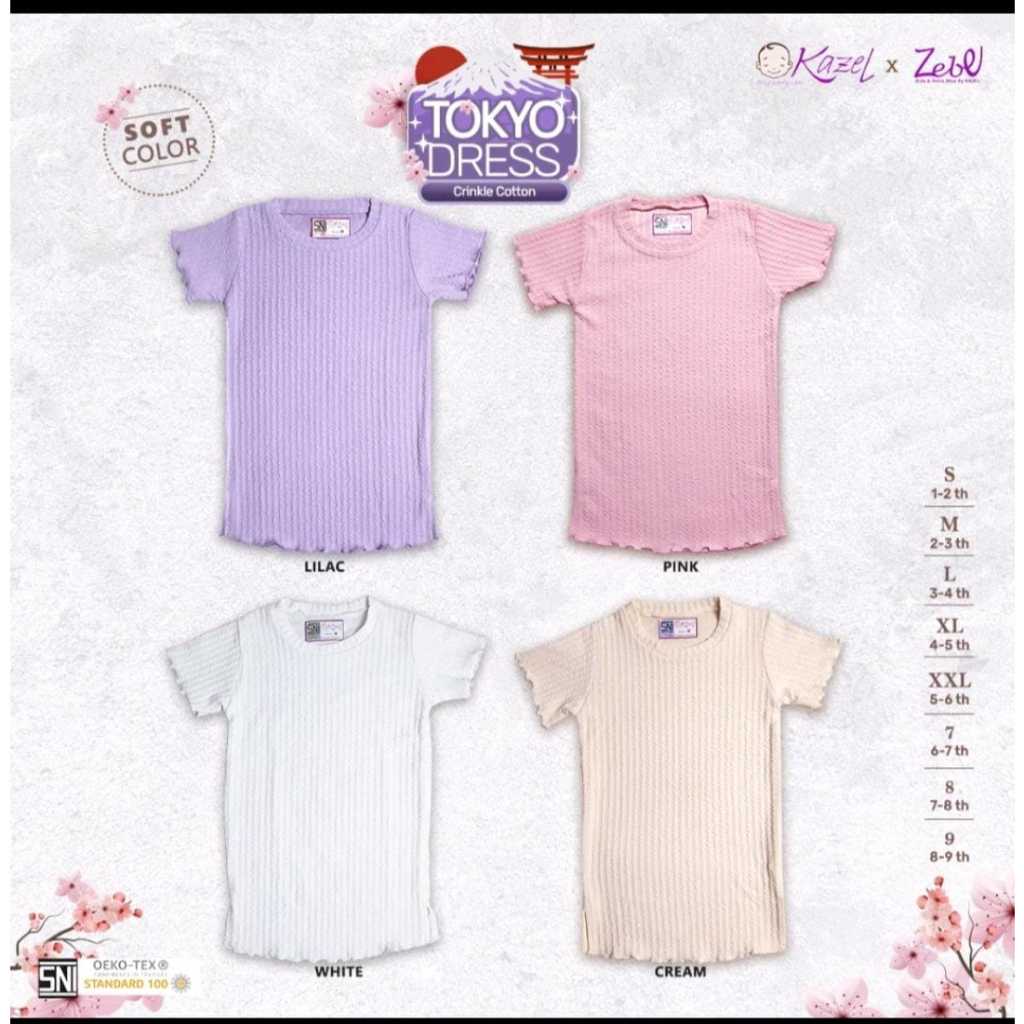 Jual Kazel Zebe Tokyo Dress Anak Perempuan (1pc/pack) | Shopee Indonesia