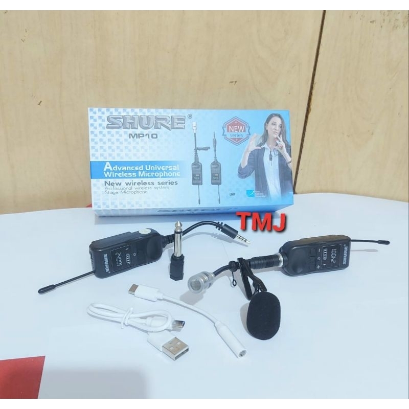 Jual mic jepit live streaming mic wireless sh MP10 mic live streaming ...