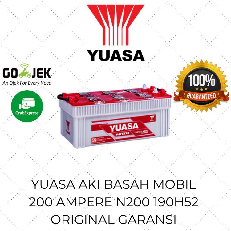 Jual YUASA PAFECTA Aki Basah Mobil BUS GENSET FORKLIFT TRACTORS 200Ah 12V N-200 190H52 Original ...