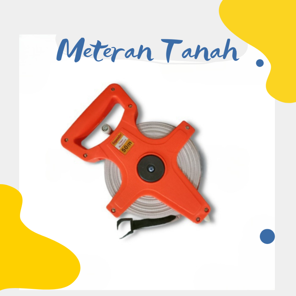 Jual Meteran Tanah Meteran Tancap Meteran Gulungan Fiber 50M PREMIUM ...