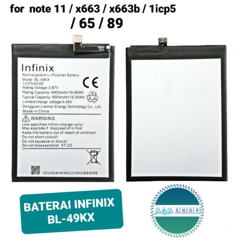 Jual BATERAI /BATTERY INFINIX BL49KX / BATERAI INFINIX NOTE 11 ORIGINAL ...