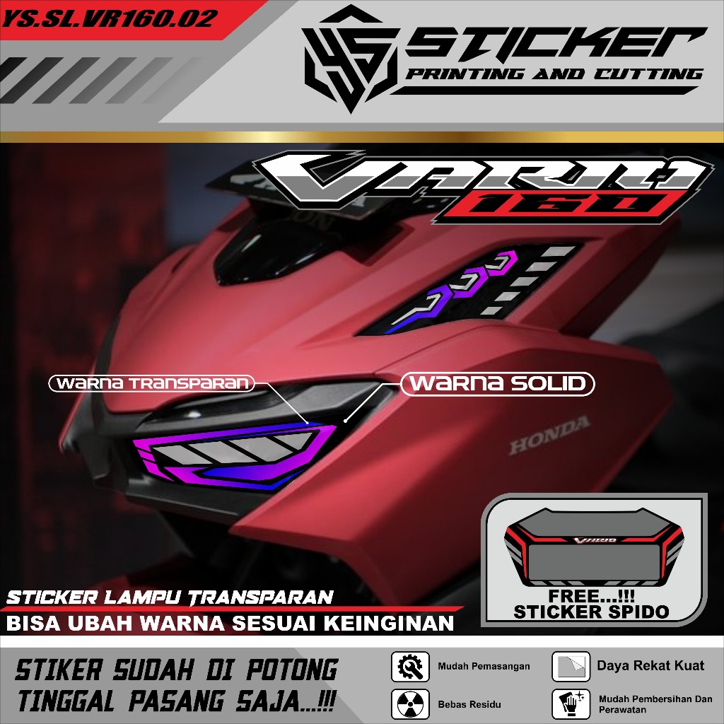 Jual STIKER Alis lampu VARIO 160 - variasi lampu Viral terkini 2024 ...