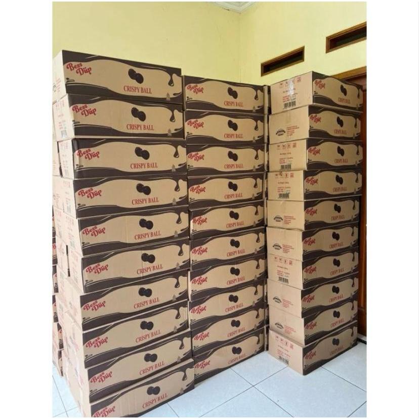 Jual ( DUS ) BESS DIIP CRISPY CHOCOLATE BALL SNACK BOLA COKLAT RENYAH ...
