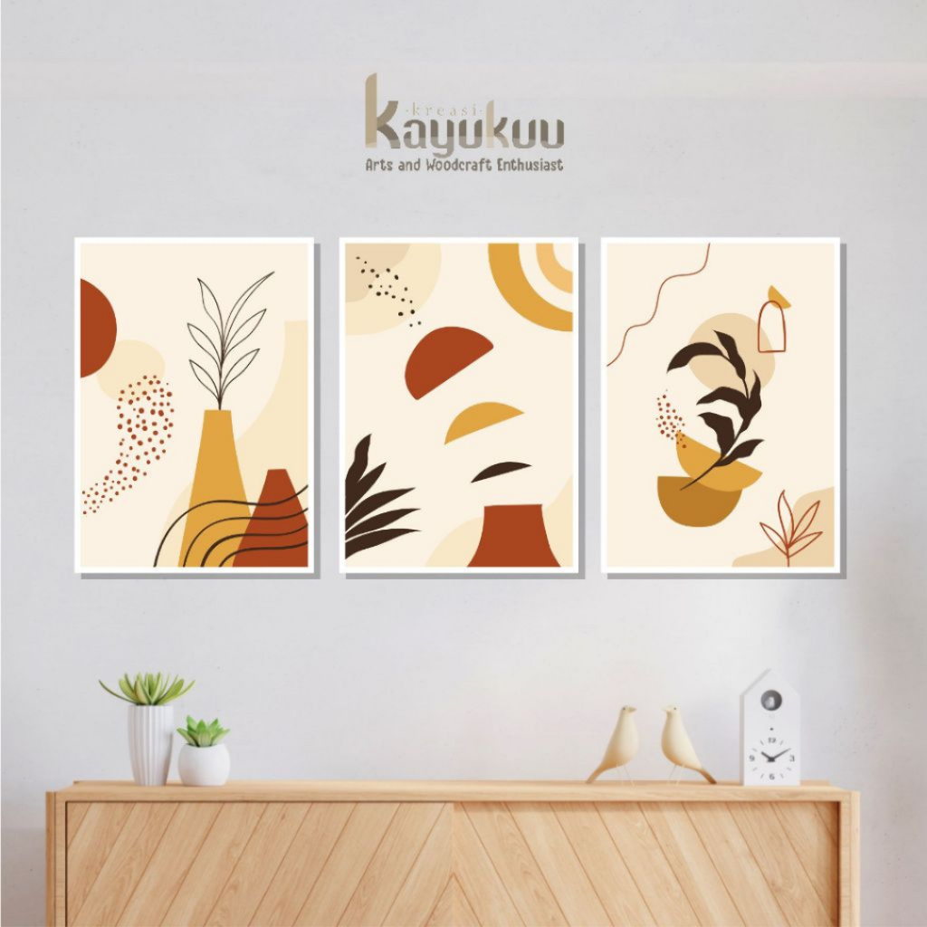 Jual kreasikayukuu wall decor/Hiasn Dinding/ruang tamu Printing tema nordic/boho/geometri 007 ...