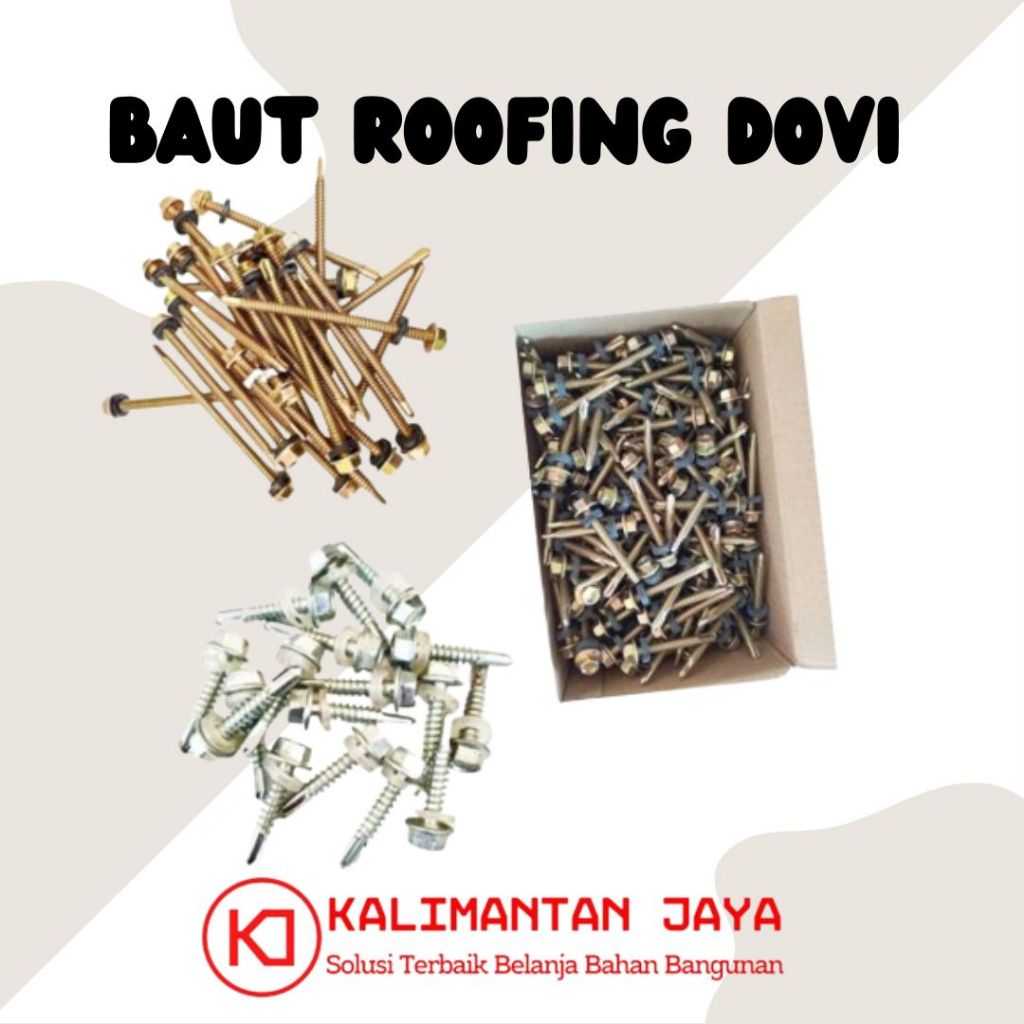 Jual (harga per pcs) BAUT ROOFING DOVI / Ruping/ Self drilling screw ...