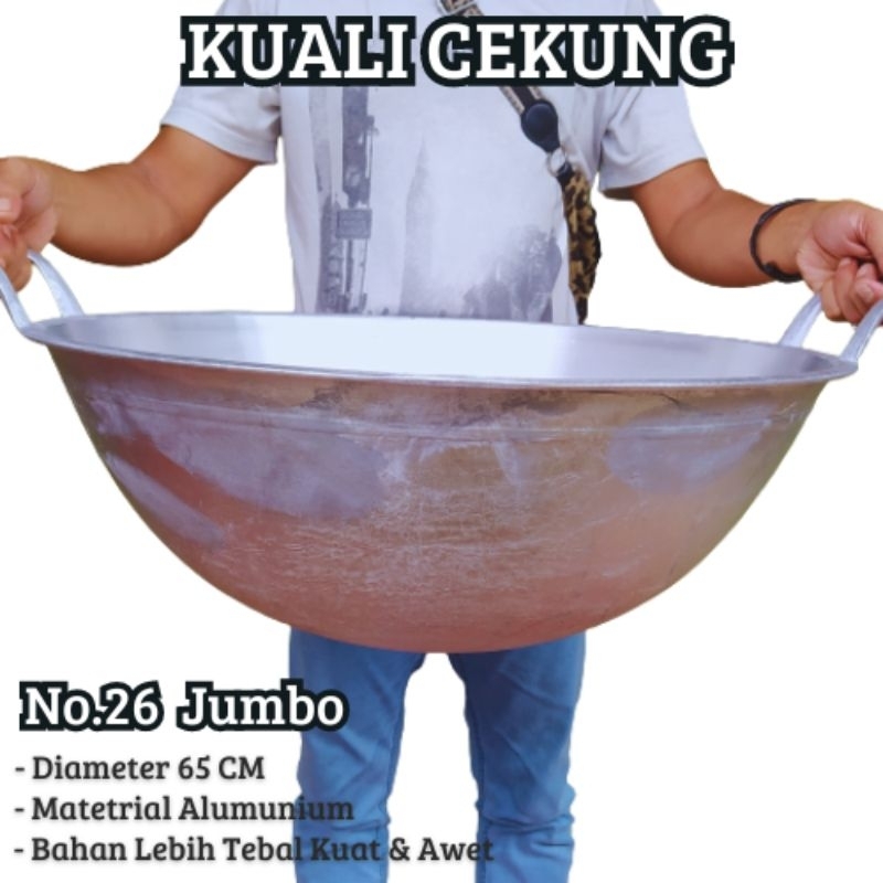 Jual KUALI JUMBO Anti Lengket Ukuran NO. 26 28 | Kuali CEKUNG Besar ...