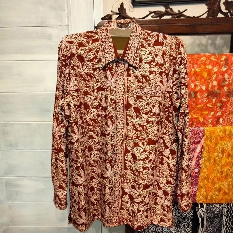 Jual KEMEJA BATIK CIMAHI KATUN LENGAN PANJANG - (LB-KC) | Shopee Indonesia