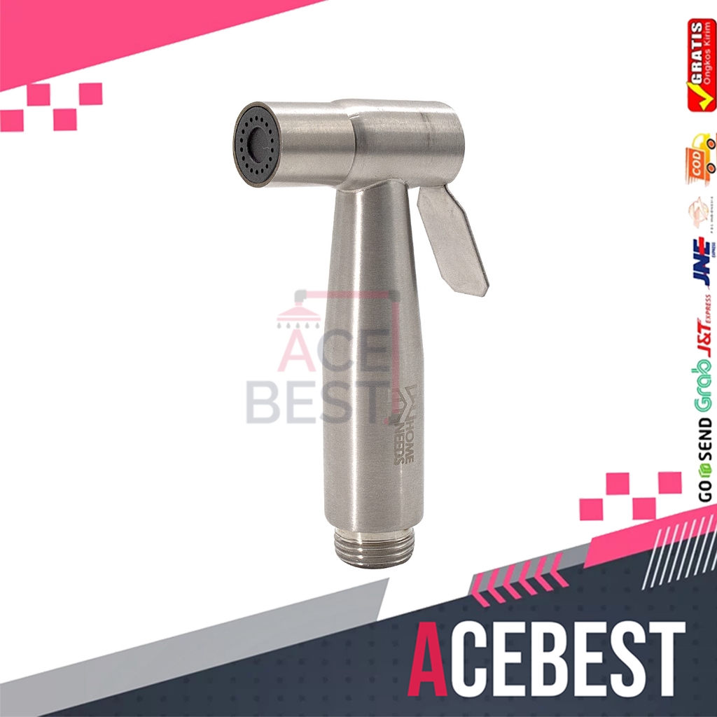 Jual Jet Bidet Shower Spray Semprotan Kloset Stainless Drat 1/2 inch ...