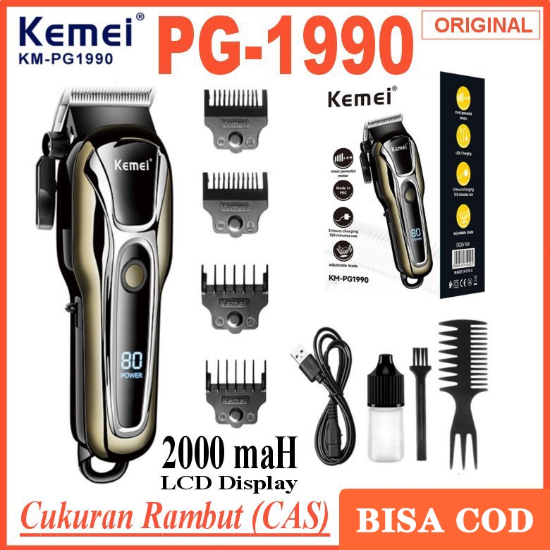 Jual Kemei Hair Clipper KM-PG1990A Cordless Original Alat Cukur Rambut Original Electric Hair ...
