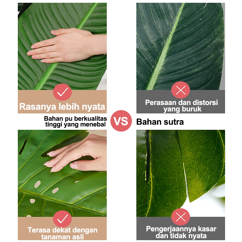 Jual 【Kemiripan 99%】daun artificial/tanaman hias plastik/bunga hiasan ...