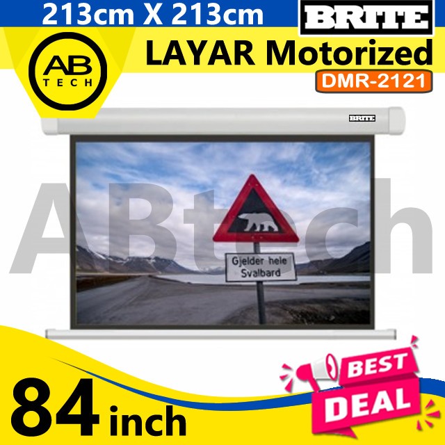 Jual LAYAR PROYEKTOR BRITE SCREEN DMR-2121 DELUXE MOTORIZED SCREEN 84 ...