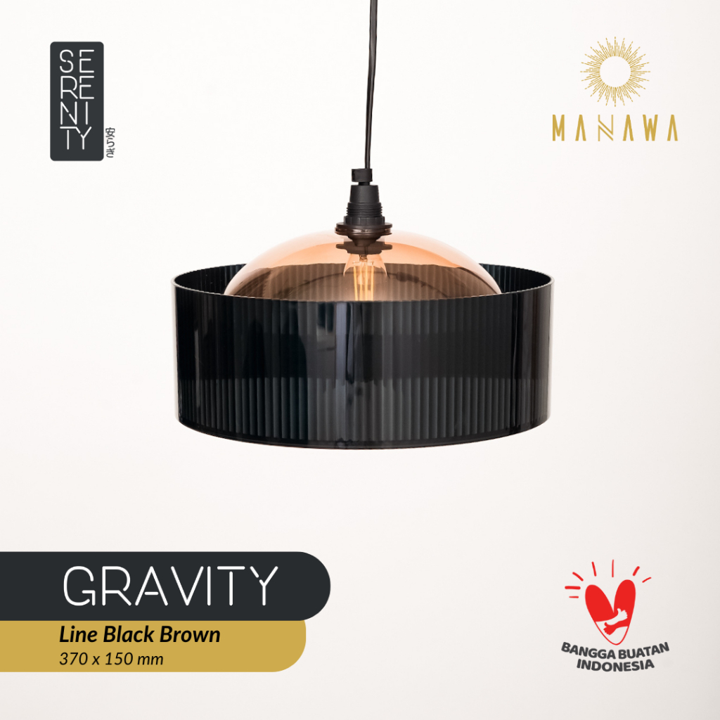 Jual Manawa Gravity Lampu Gantung Line Black Brown | Shopee Indonesia