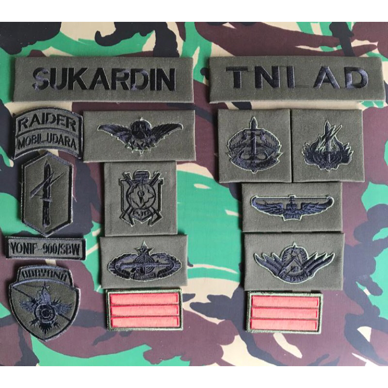 Jual ATRIBUT PAPAN NAMA PDL TNI AD TERBARU BORDIR KUALITAS TERBAIK | Shopee Indonesia