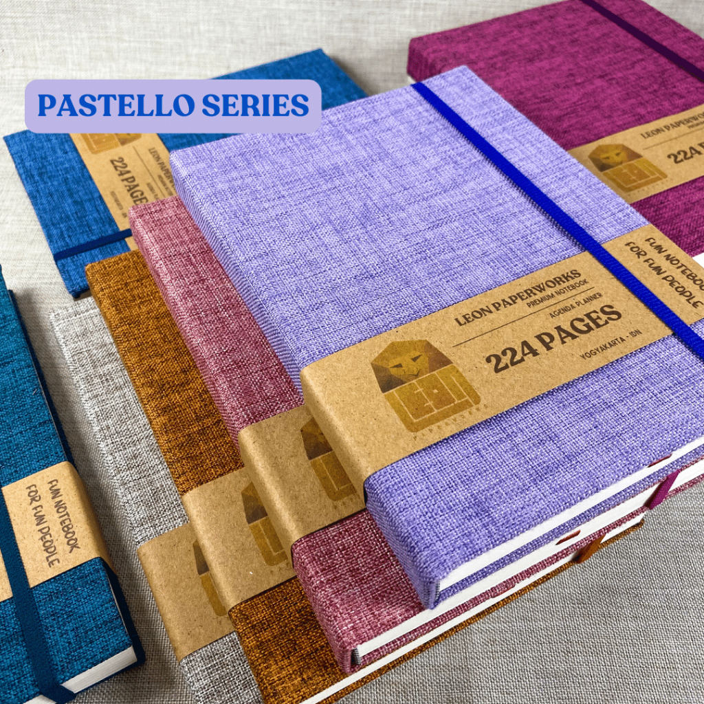 Jual Notebook PASTELLO SERIES Cover Fabric Canvas Leon Paperworks ...