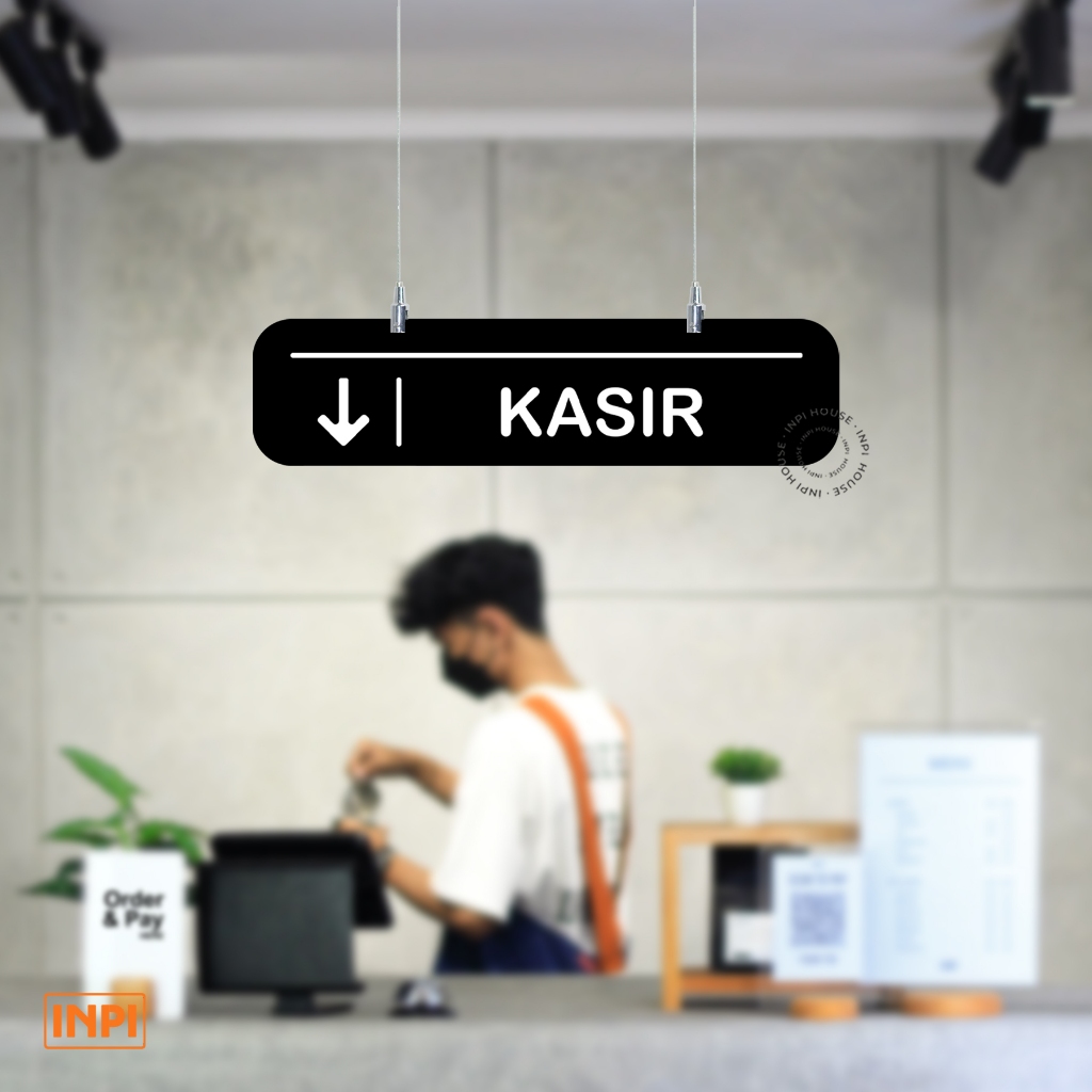 Jual Sign Akrilik Gantung Kasir Rectangle Besar - INPI House | Shopee ...