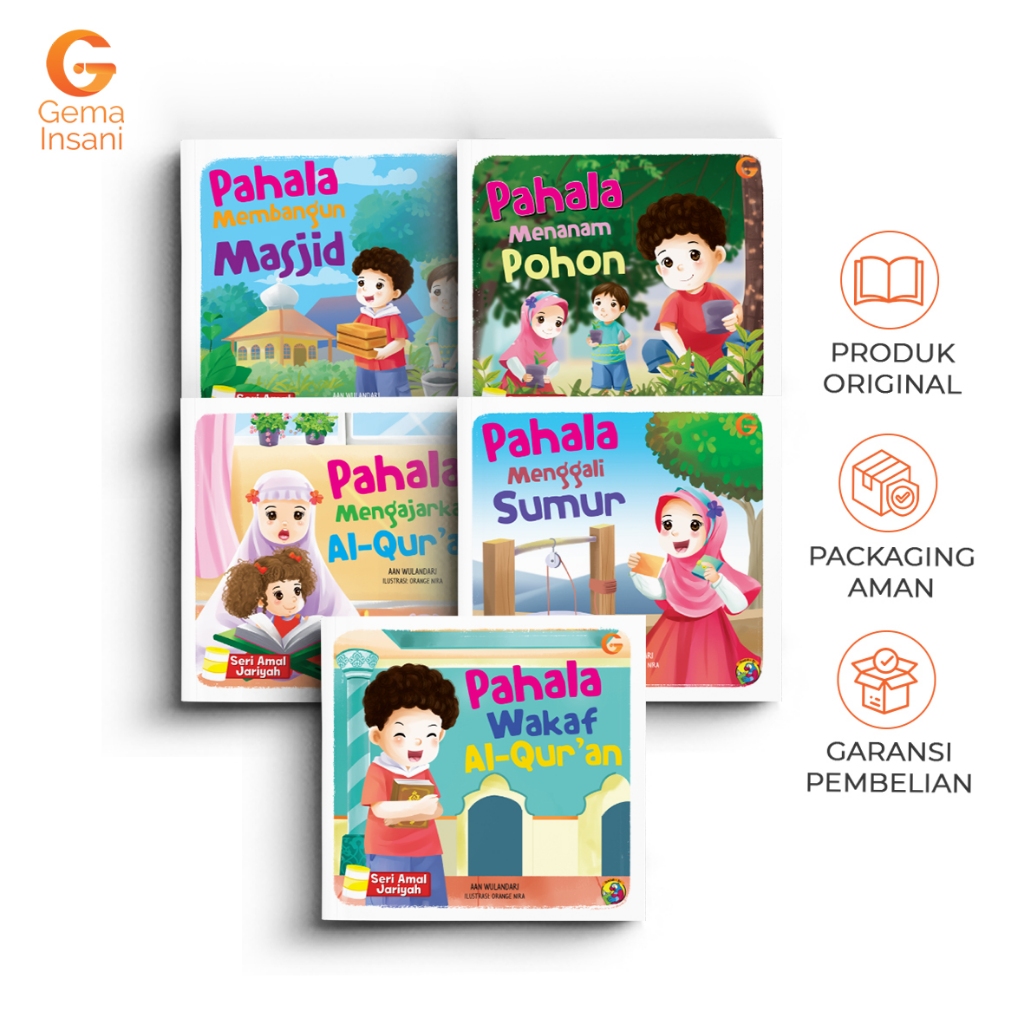 Jual Buku Cerita Anak 5 Tahun Bergambar 1 Set Seri Amal Jariyah 5 Buku ...