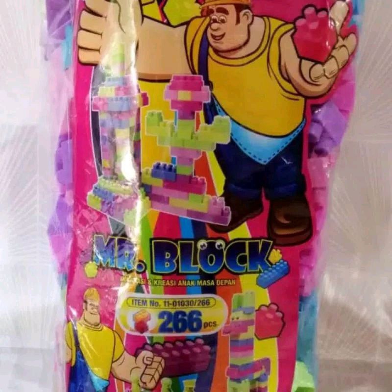 Jual ONGKIR 1 KG (JUMBO) BLOCK MR.BLOCK 266 MAINAN BALOK MENYUSUN BESAR ...